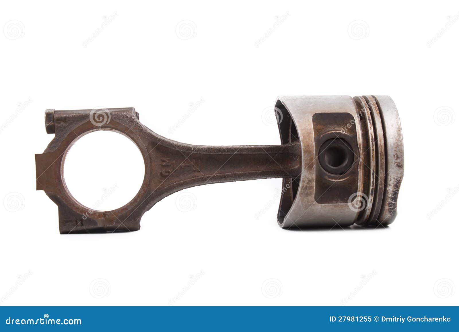 The piston with a rod stock image. Image of gear, element - 27981255