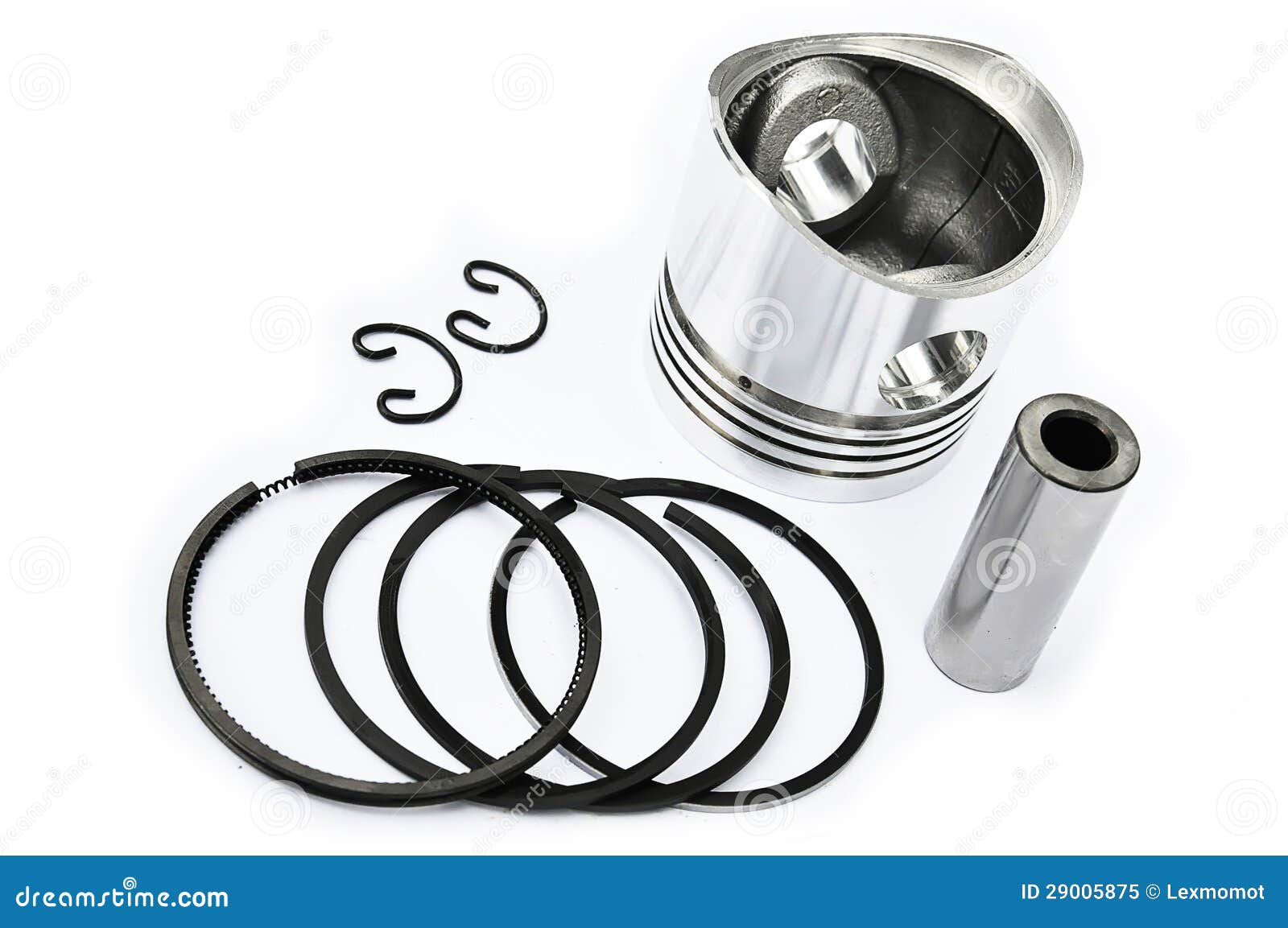Piston on a White Background Stock Image - Image of ring, movement ...
