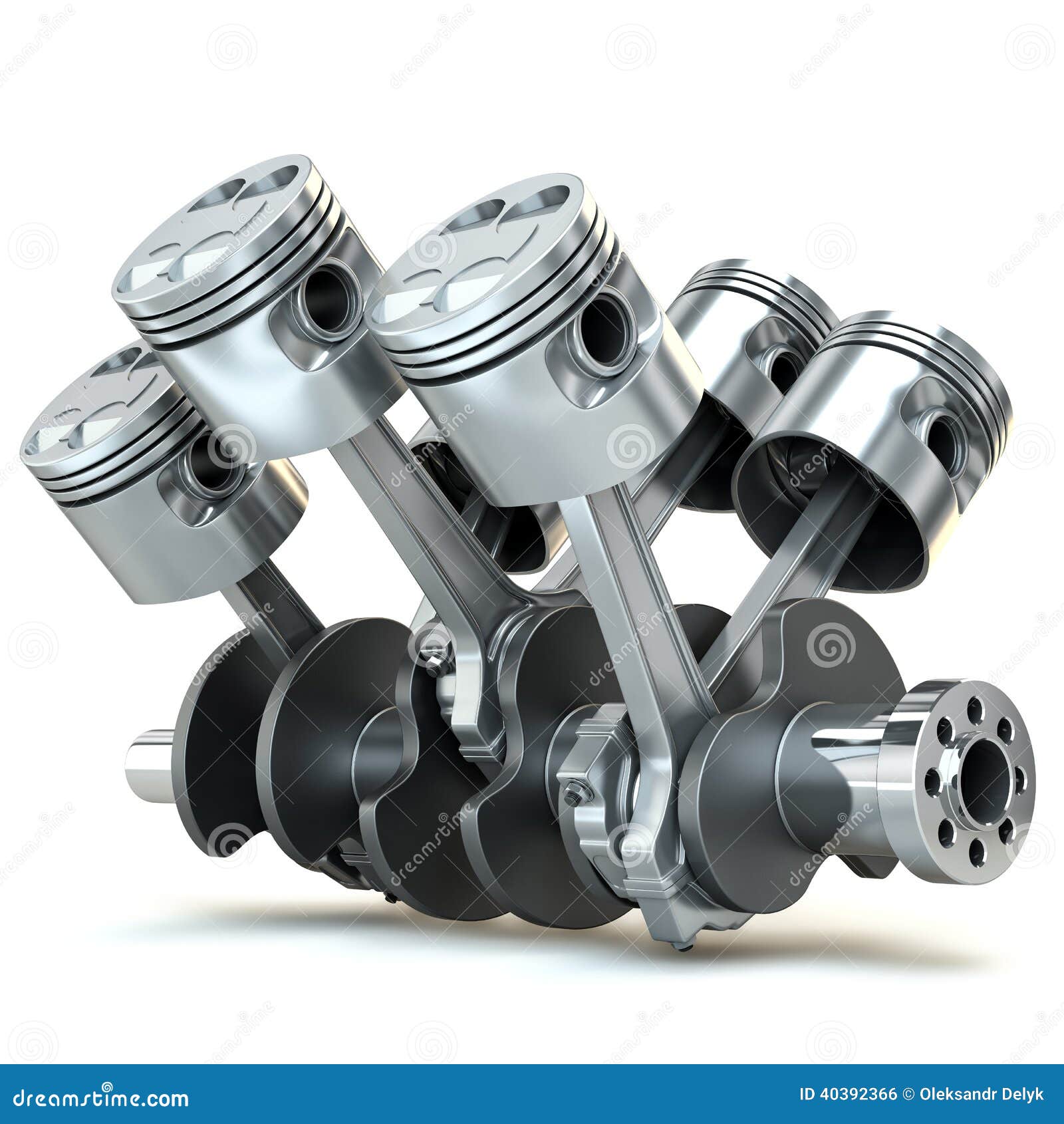 Pistones Del Motor V6. Imagen 3D. Stock de ilustración - Ilustración de ...