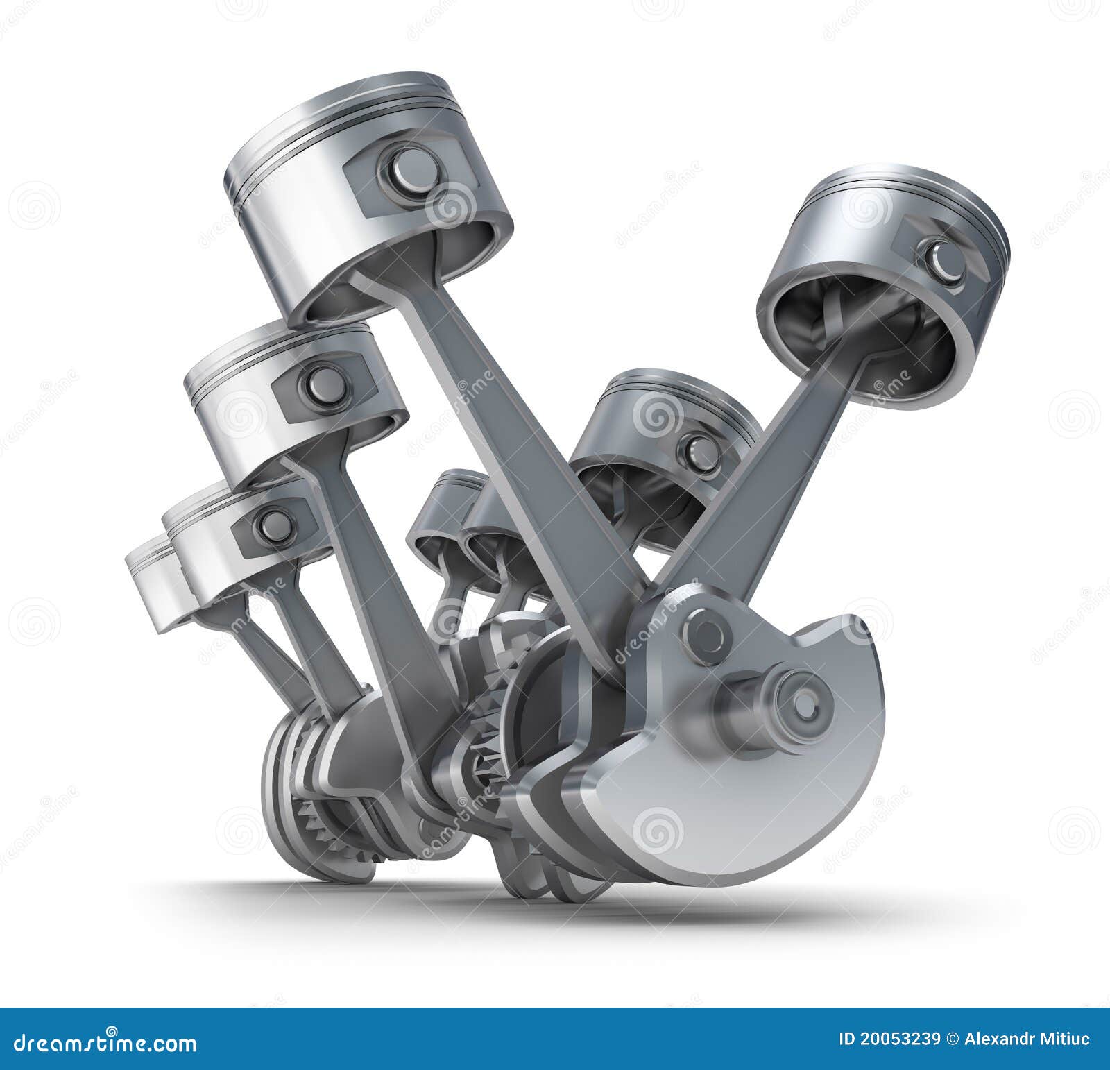 Pistoni del motore del V8 illustrazione di stock. Illustrazione di ...