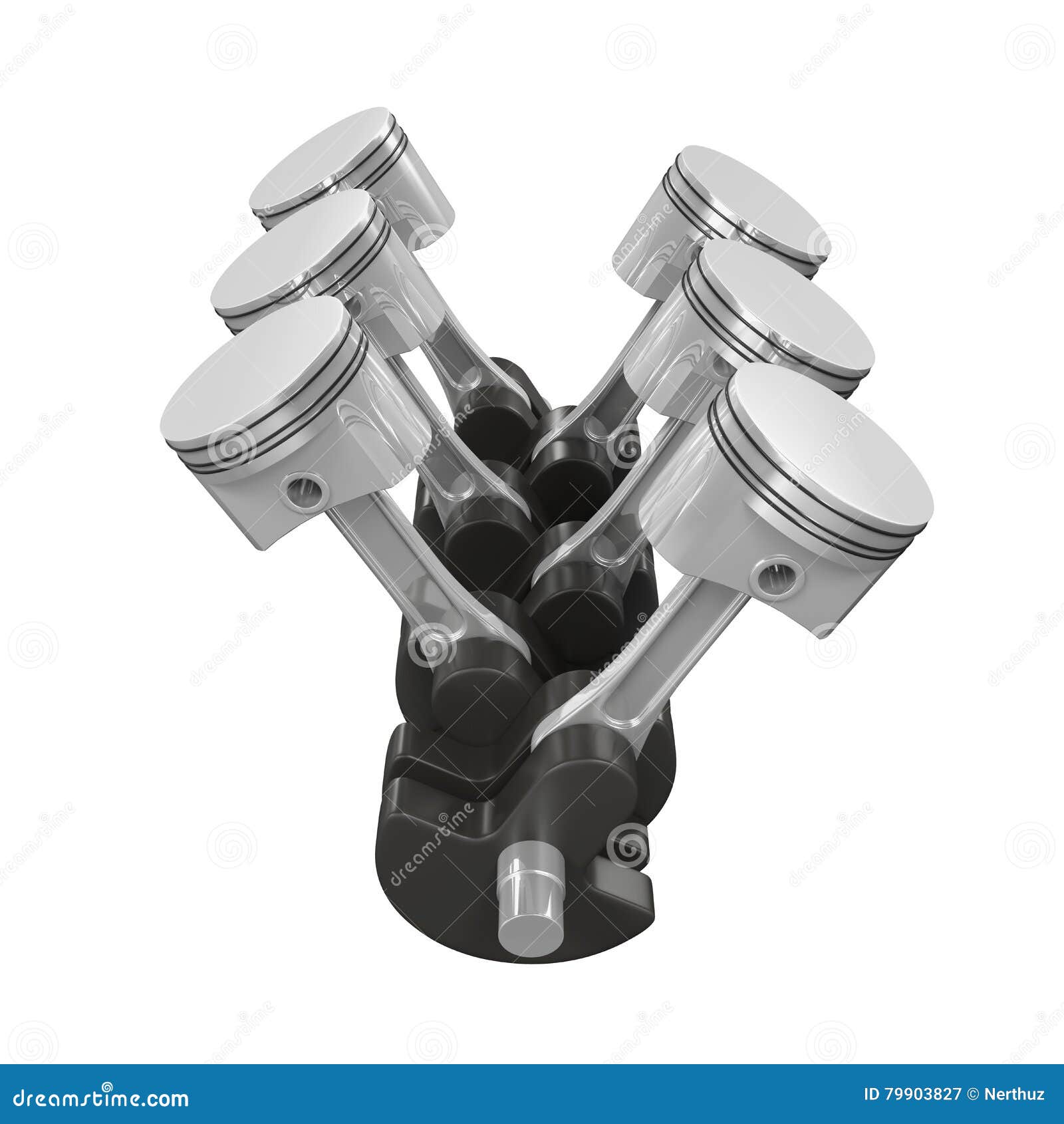 Pistoni del motore V6 illustrazione di stock. Illustrazione di ...
