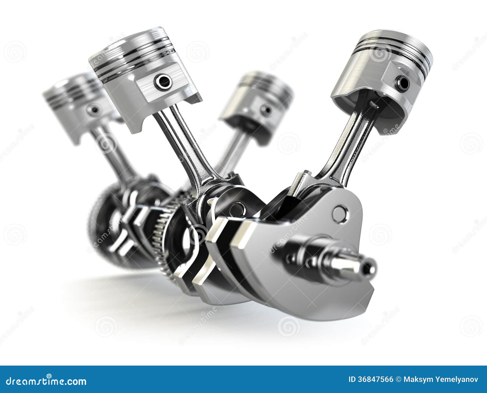 Pistoni E Dente Del Motore V4 Illustrazione di Stock - Illustrazione di ...