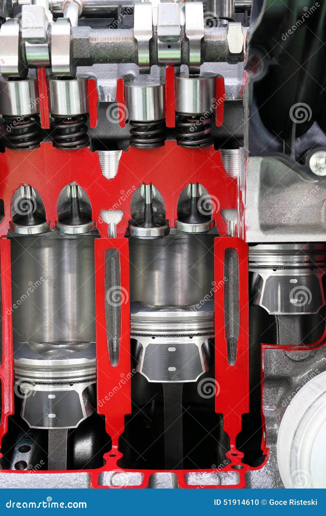 Pistoni E Motore Di Automobile Delle Valvole Fotografia Stock ...