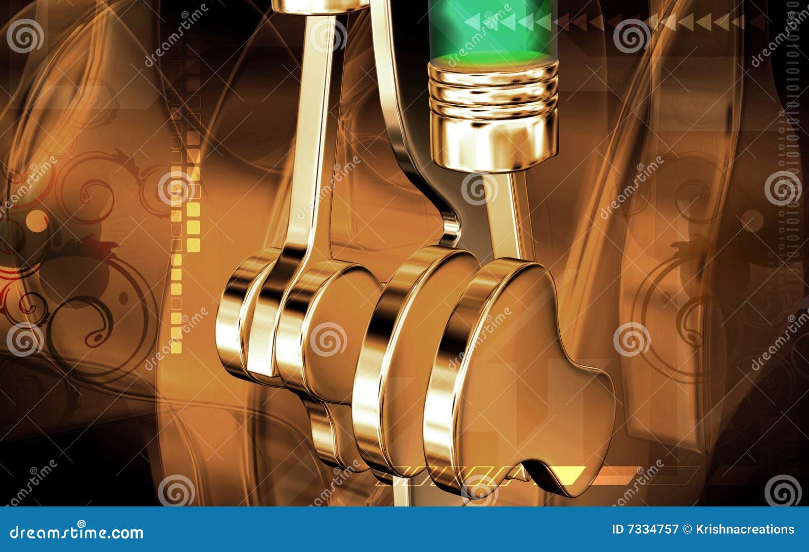 Pistons stock illustration. Illustration of mechanical - 7334757