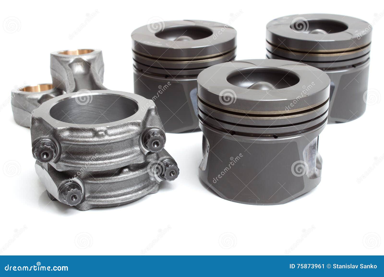 Pistons and Connecting Rods Stock Image - Image of repair, piston: 75873961