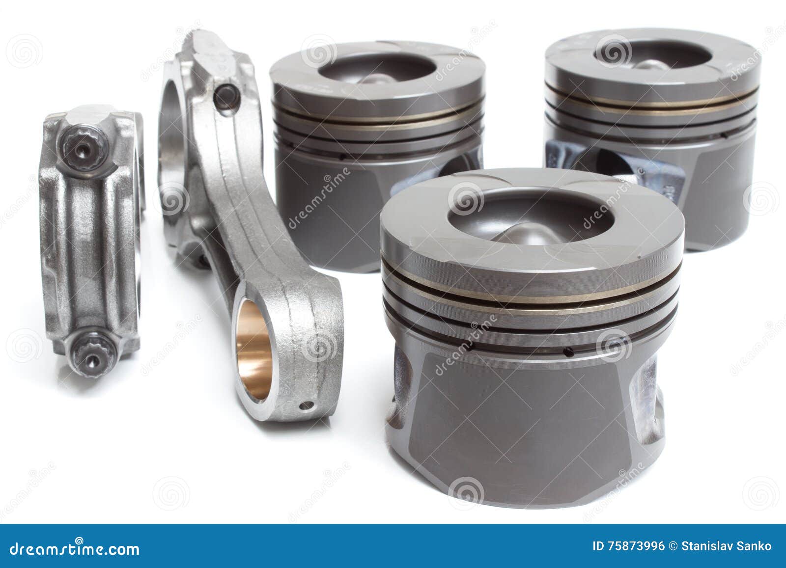 Pistons and Connecting Rods Stock Photo - Image of crank, diesel: 75873996