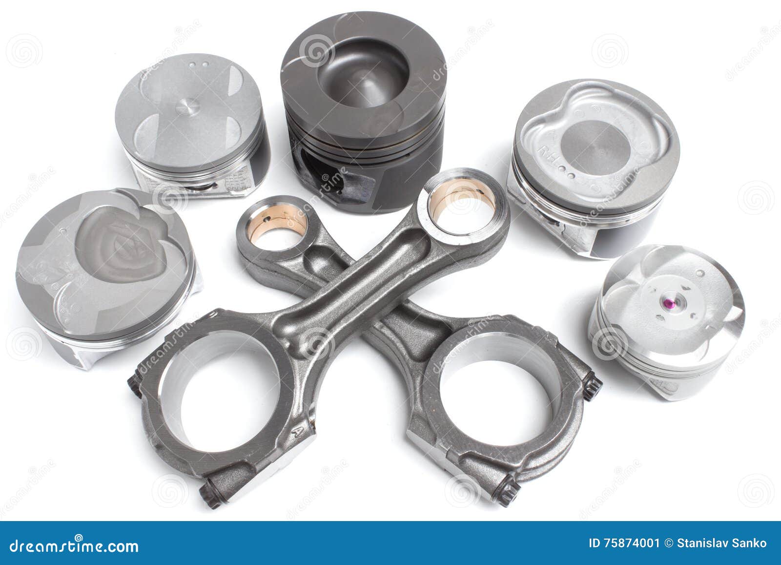 Pistons And Connecting Rods, Main Parts For An Internal Combustion ...