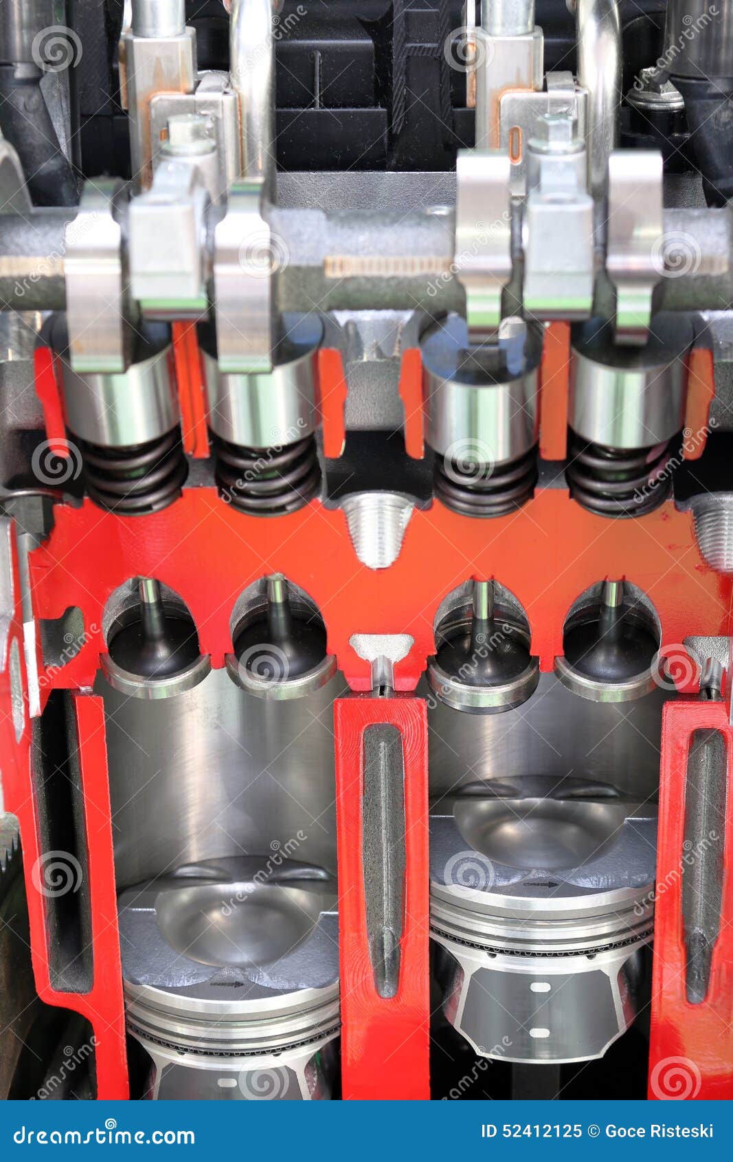Pistons and valves stock image. Image of vehicle, automobile - 52412125