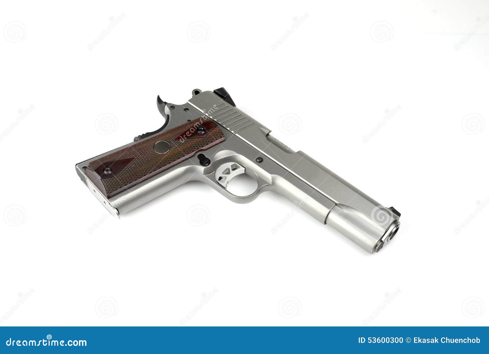 Pistool 1911 stock foto. Image of doel, kogel, slag, brand - 53600300