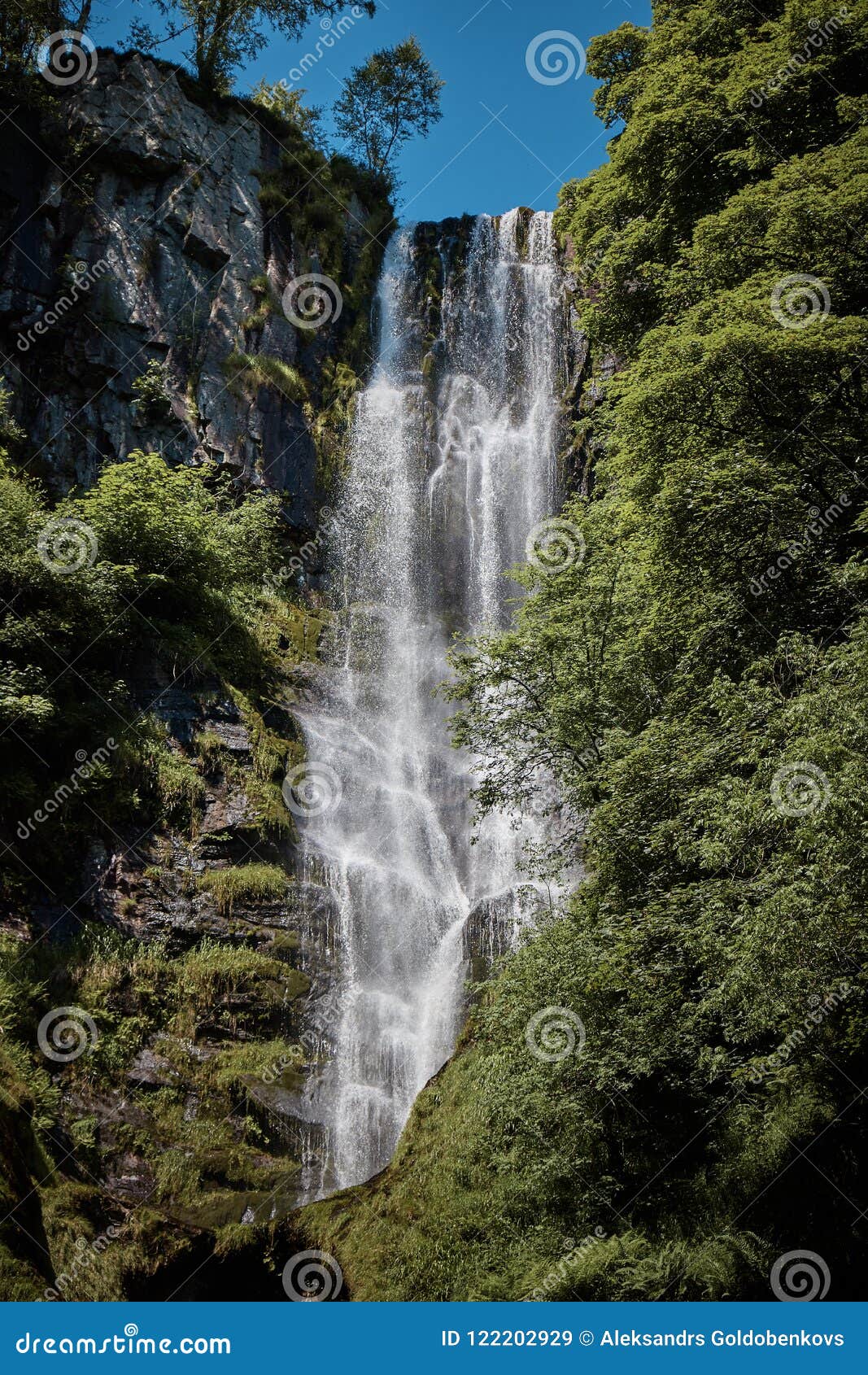 Pistyll Rhaeadr Waterfall . Stock Image - Image of falls, fresh: 122202929
