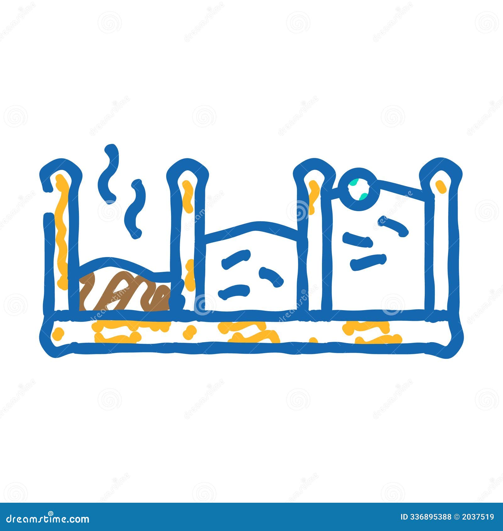 Pit Compost Icon Doodle Illustration Stock Illustration - Illustration ...