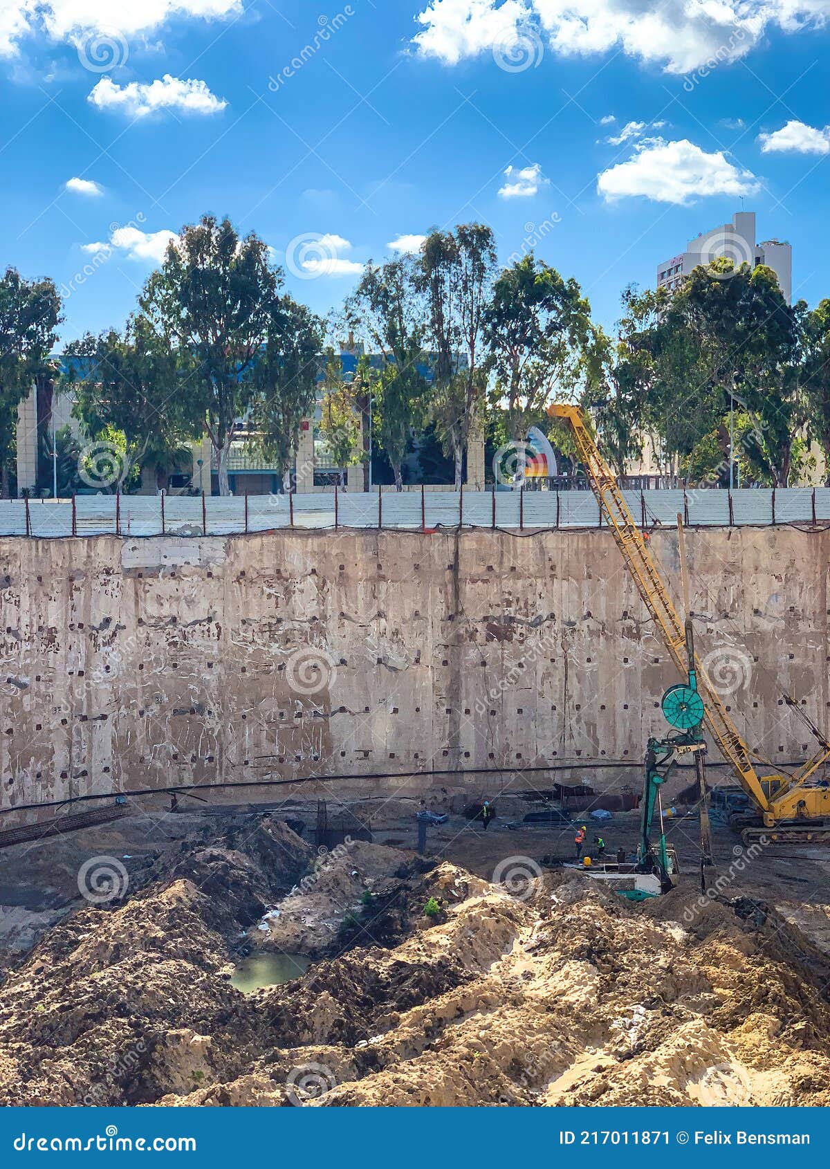 Pit for the Construction of a Multistory Building Stock Image - Image ...