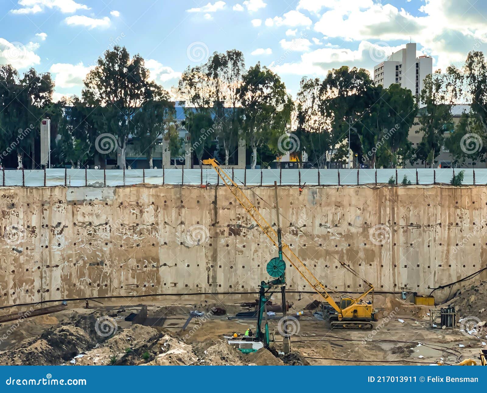 Pit for the Construction of a Multistory Building Stock Image - Image ...