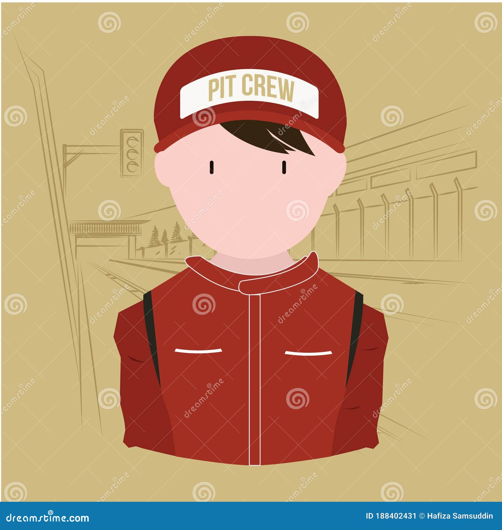 Pit Crew. Vector Illustration Decorative Design Stock Vector ...