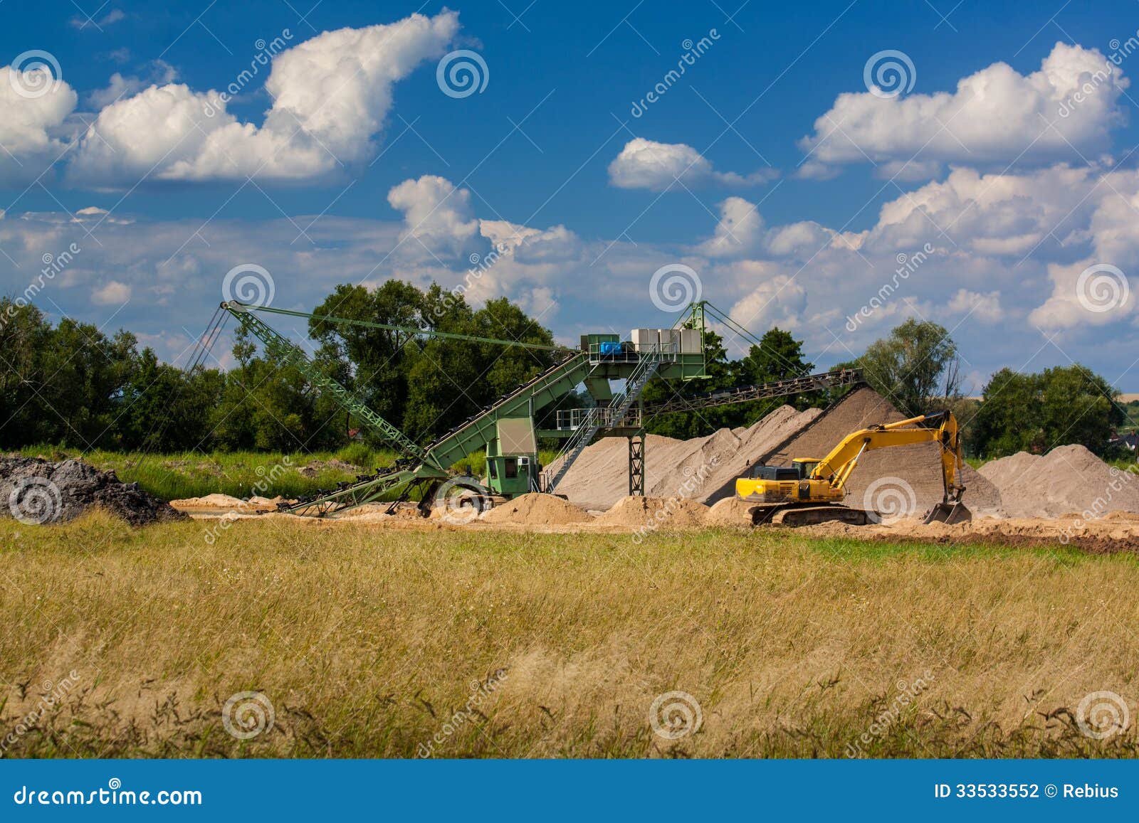 Pit digger stock photo. Image of mining, nature, beach - 33533552