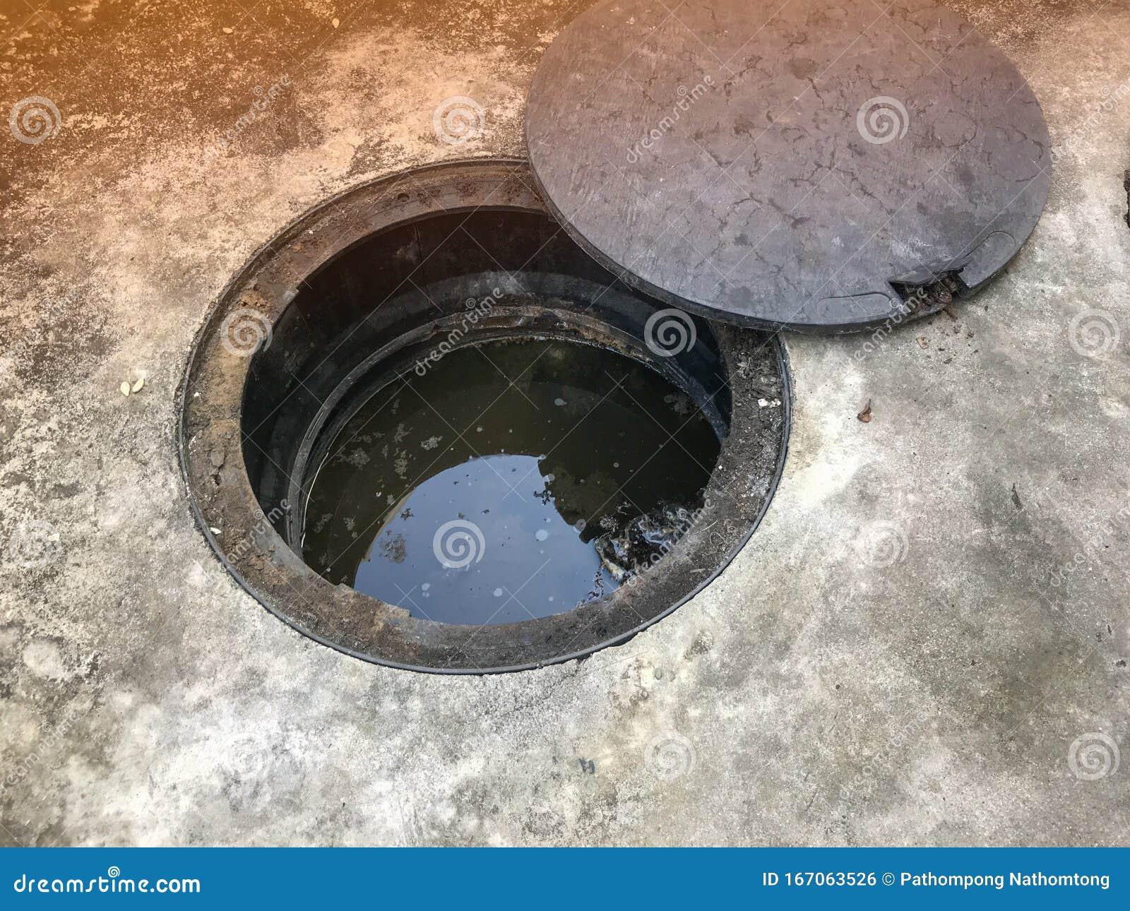Pit Drain Sewer of the Toilet of Modern House Stock Photo - Image of ...