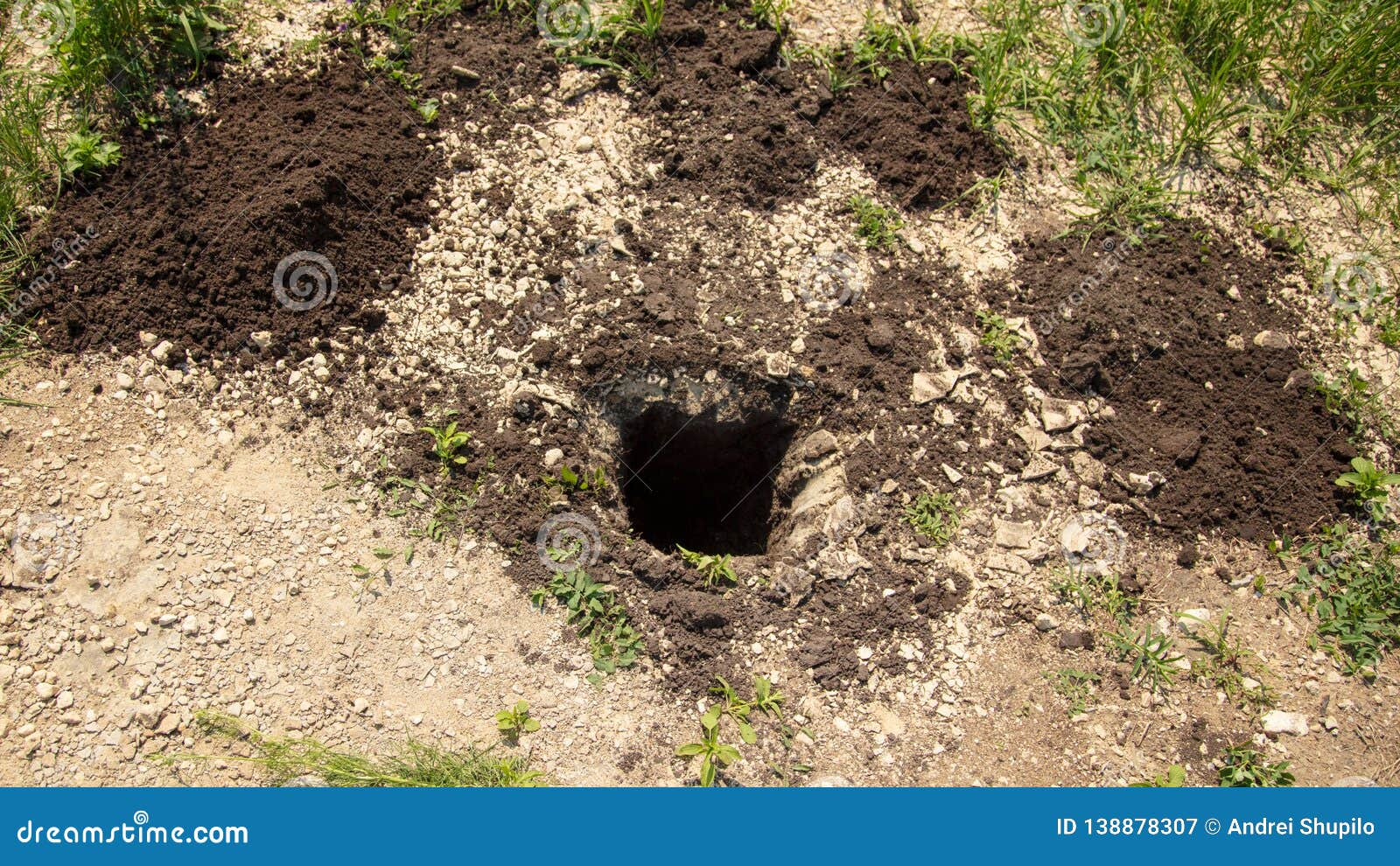Pit in the Ground for Concrete at the Construction Site Stock Image ...