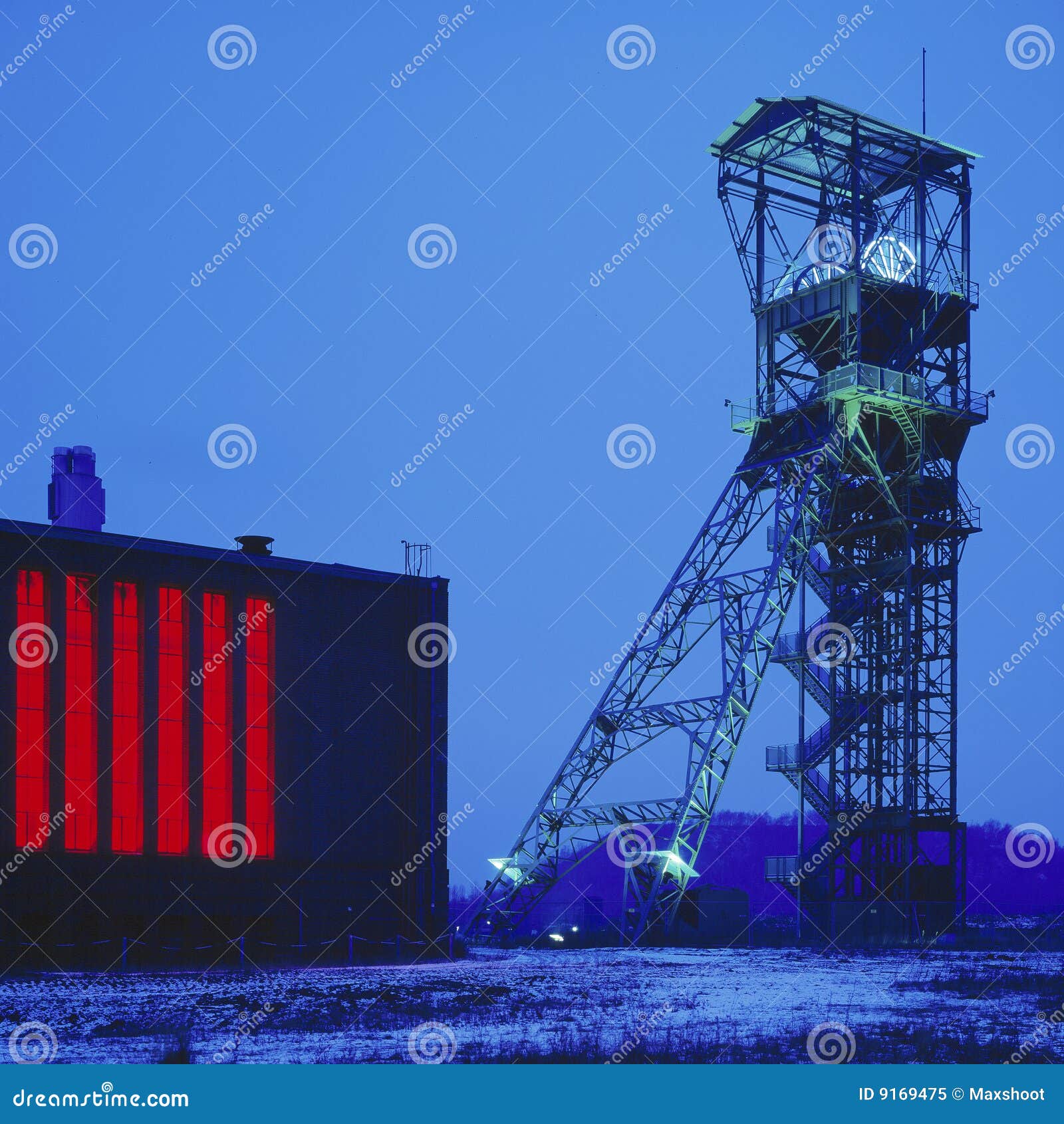 Pit head frame stock image. Image of heritage, coal, coalmine - 9169475