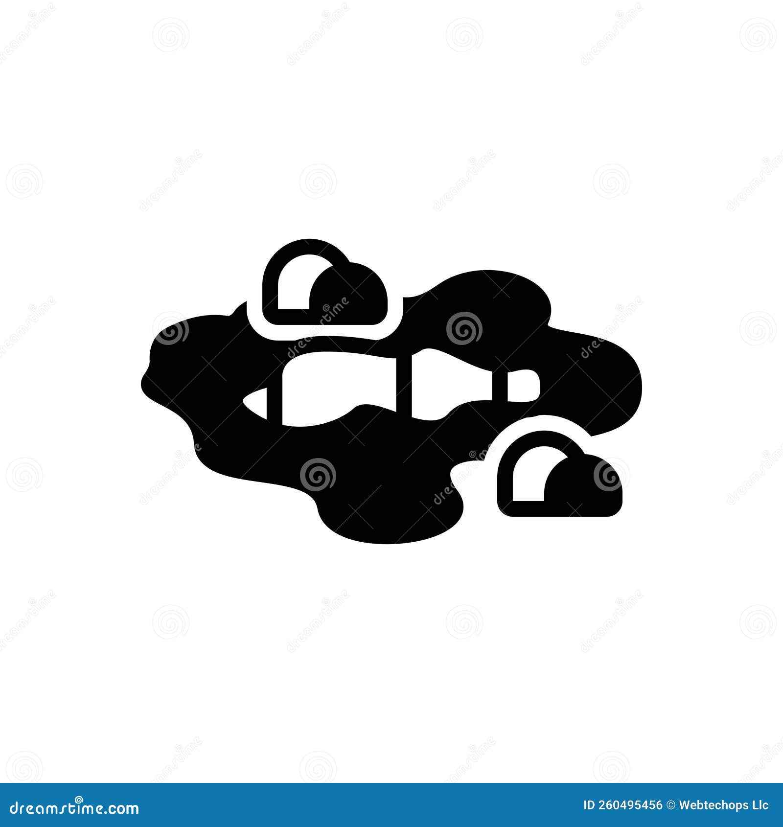 Black Solid Icon for Pit, Crater and Hollow Stock Vector - Illustration ...
