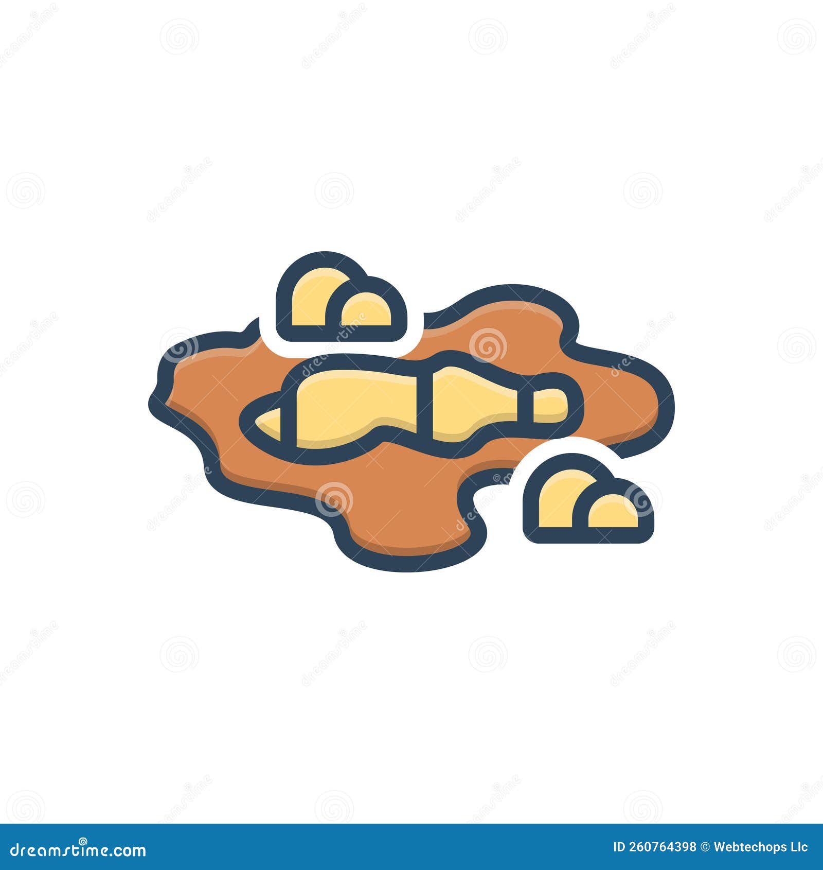 Color Illustration Icon for Pit, Crater and Hollow Stock Illustration ...