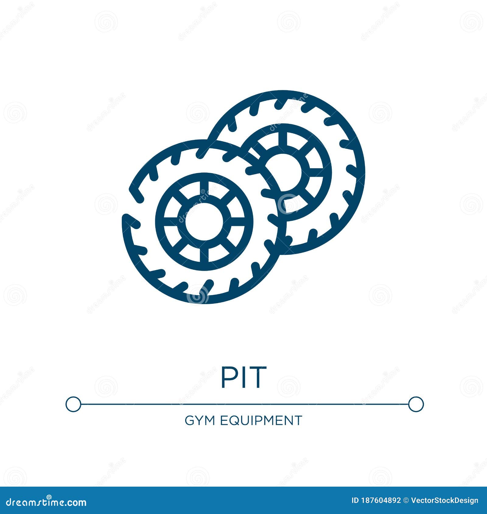 Pit Icon. Linear Vector Illustration from Racing Collection. Outline ...