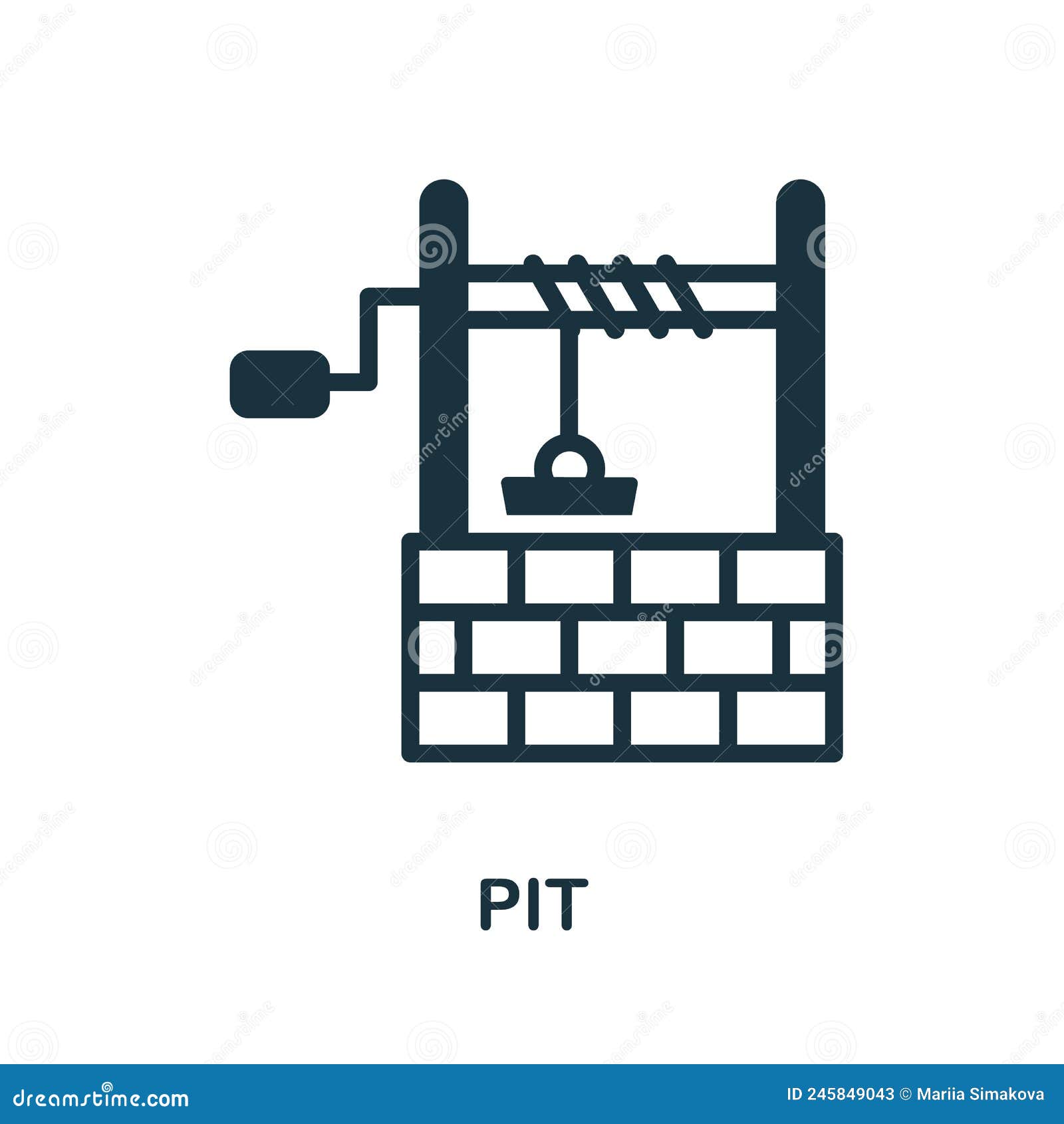 Pit Icon. Monochrome Simple Pit Icon for Templates, Web Design and ...