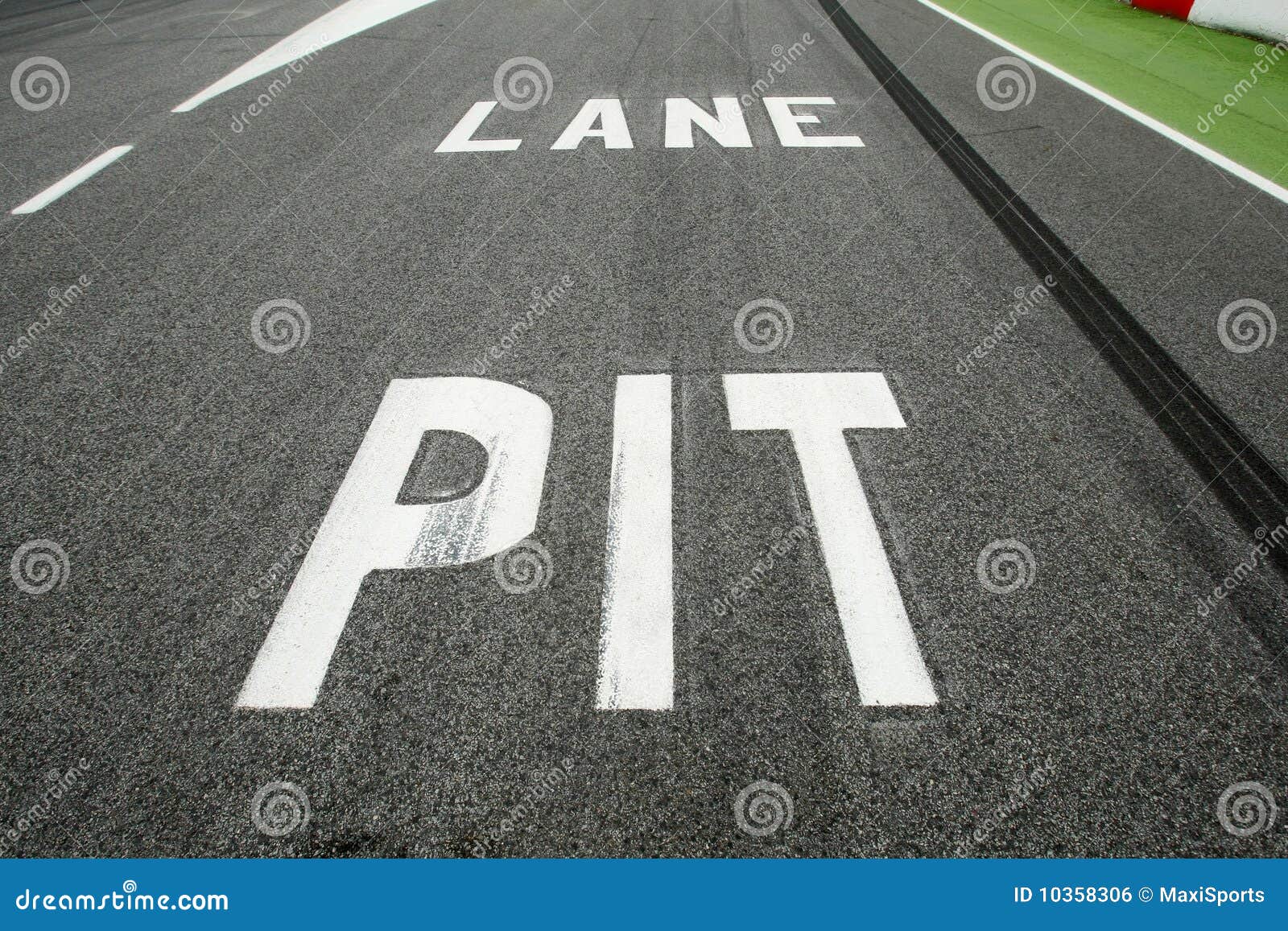 Pit Lane Entrance stock photo. Image of drive, motor - 10358306