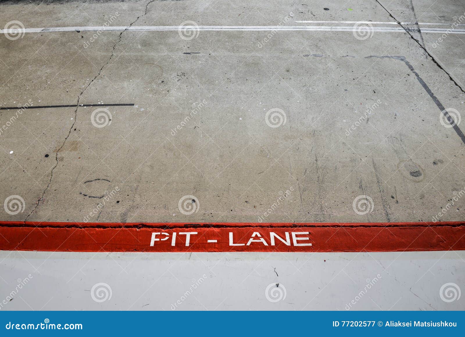 Pit Lane Entrance in Car Competition Circuit Stock Image - Image of ...
