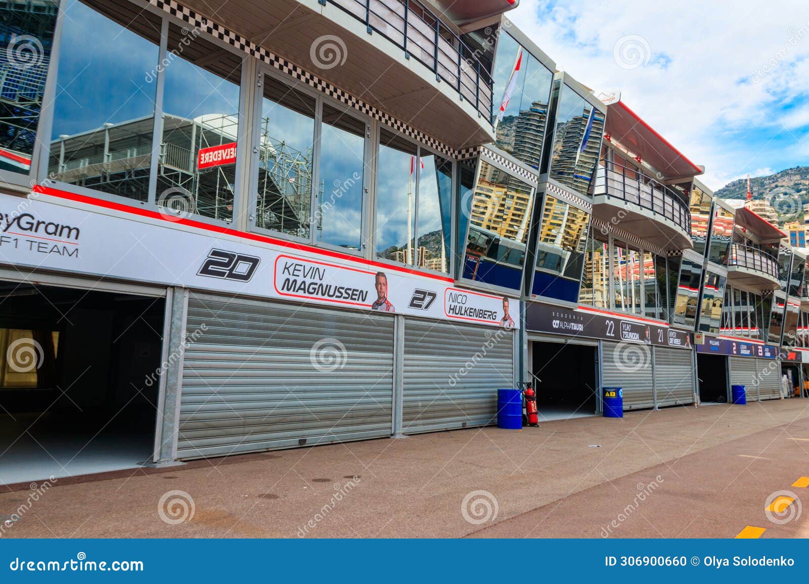 Pit Lane of the Formula 1 Monaco Grand Prix in Monte Carlo, Monaco ...