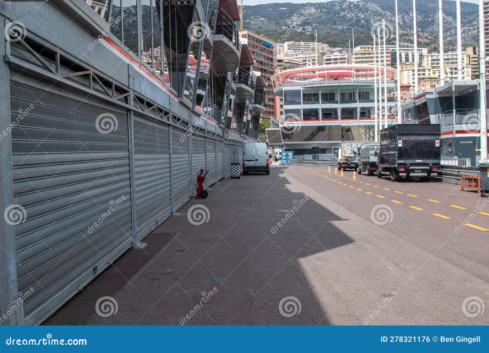 The Pit Lane of the Monaco Grand Prix Editorial Photo - Image of ...