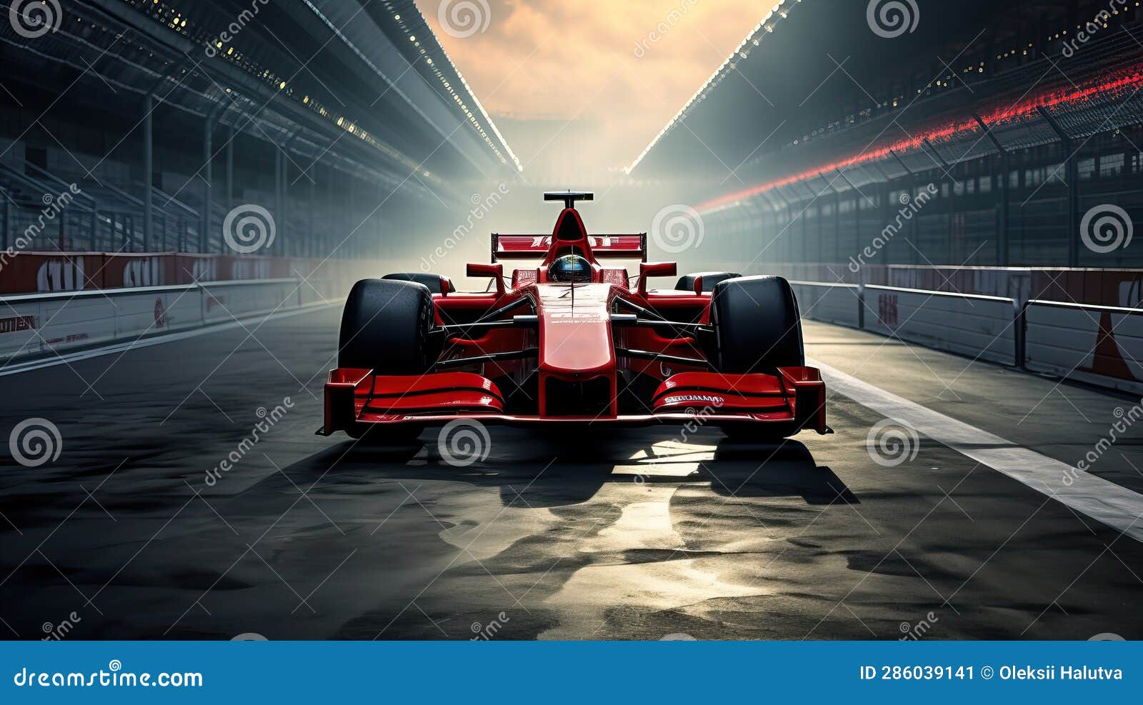 The Pit Lane of a Red Racing Car Stock Image - Image of sport, speed ...