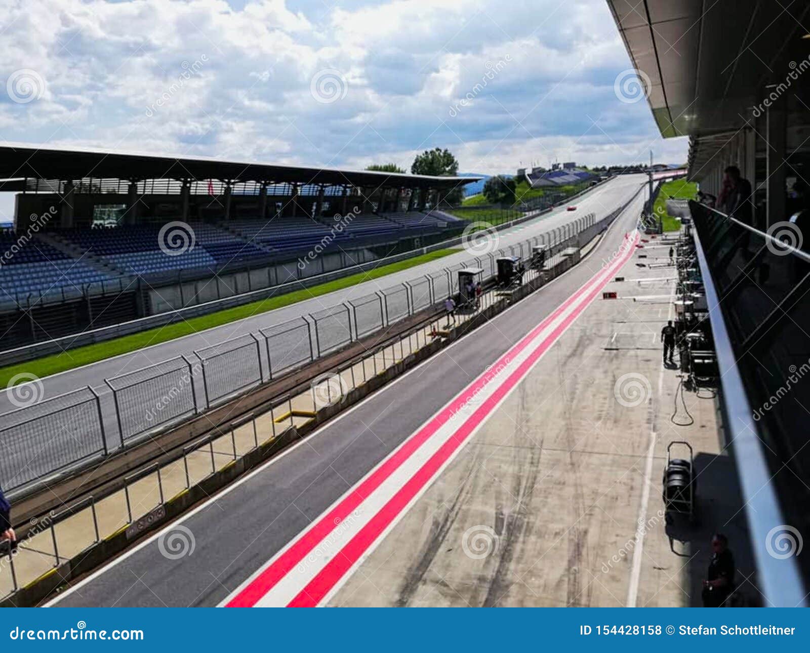 A pit lane on a speedway stock photo. Image of event - 154428158