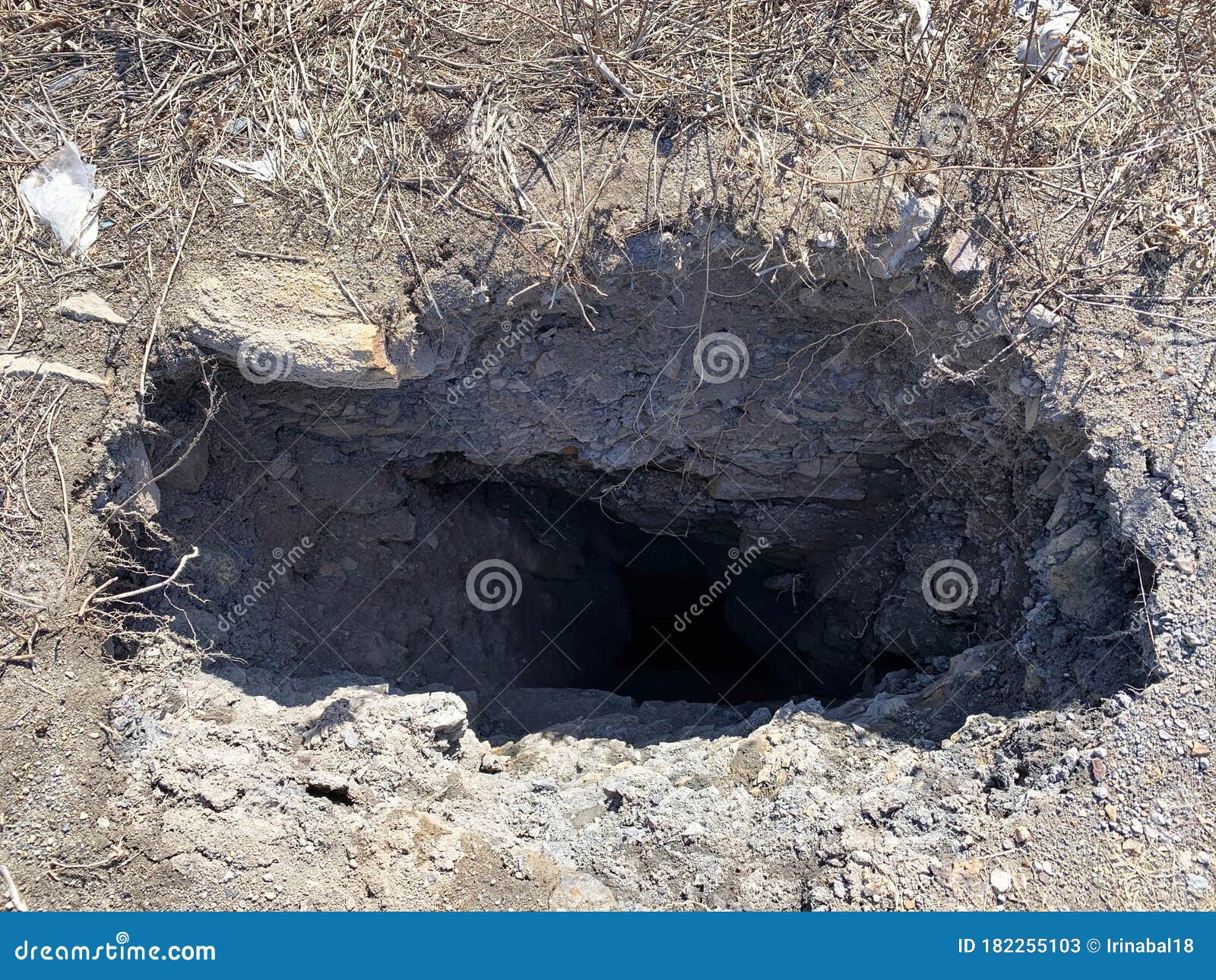 A Pit, a Non-man-made Hole in the Ground Stock Image - Image of danger ... A Pit, a Non-man-made Hole in the Ground Stock Image - Image of danger ...