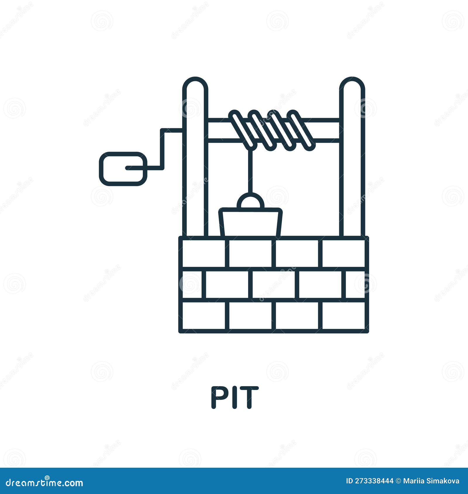 Pit Line Icon. Monochrome Simple Pit Outline Icon for Templates, Web ...