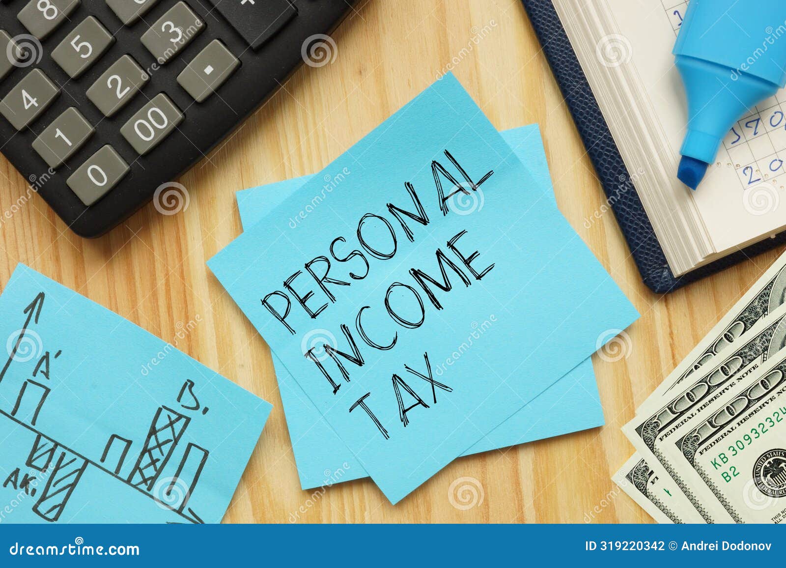 PIT Personal Income Tax is Shown Using the Text Stock Photo - Image of ...