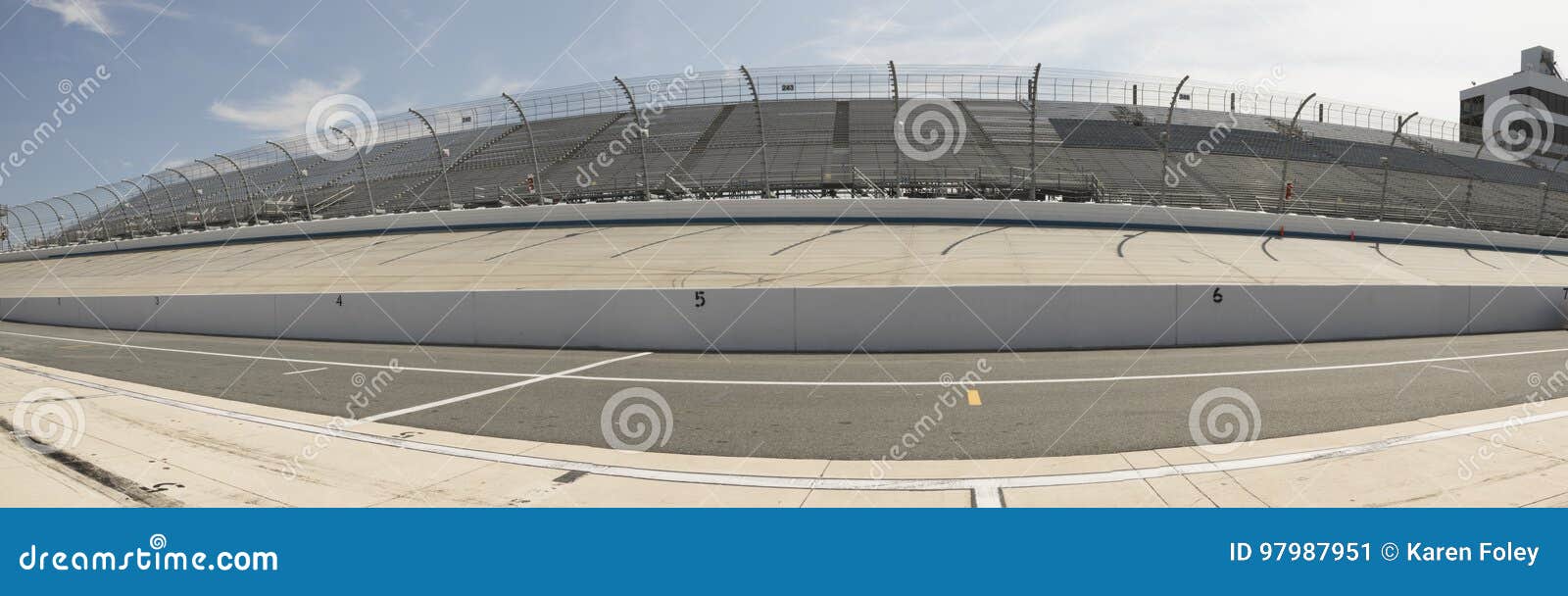 Pit Row and Backstretch at Motor Speedway Stock Image - Image of ...