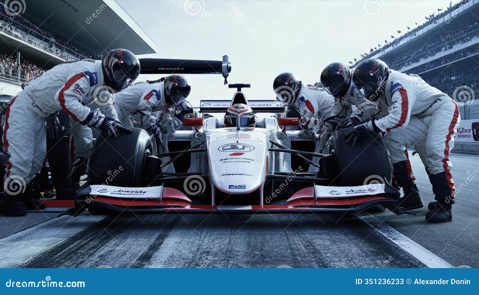 Pit Stop Teamwork during Night Race Stock Image - Image of motorsport ...