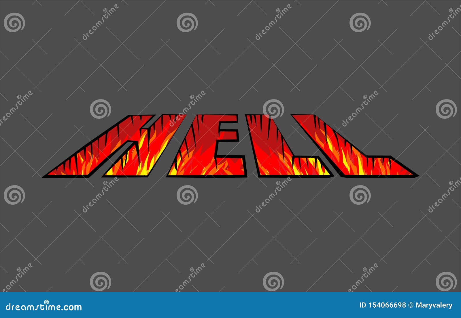 Pit To Hell In Shape Of Letter. Fire Rift. Hole In Purgatory Vector ...