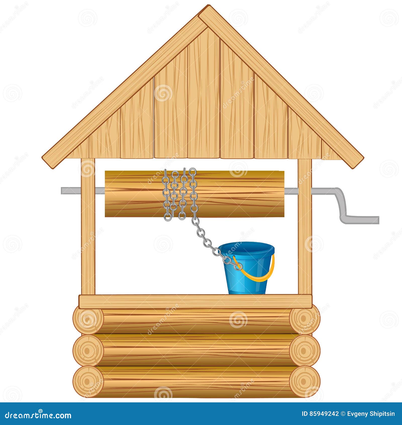 Pit for water stock vector. Illustration of vector, pail - 85949242