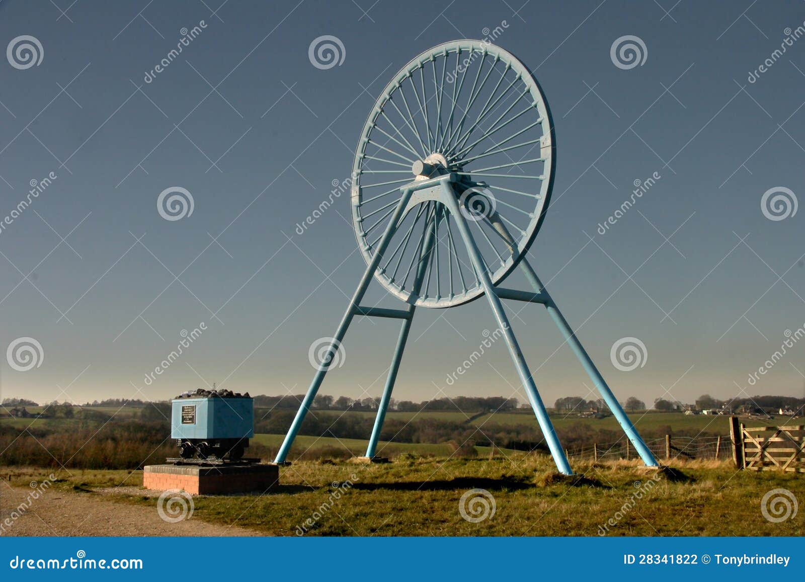 A Pit Wheel stock photo. Image of colliery, country, north - 28341822