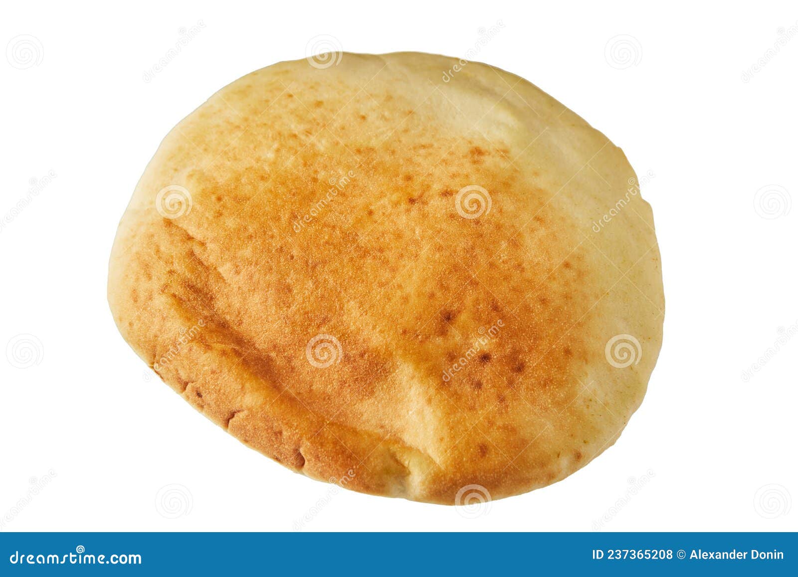 Pita Bread Isolated on a White Background Stock Photo - Image of wheat ...