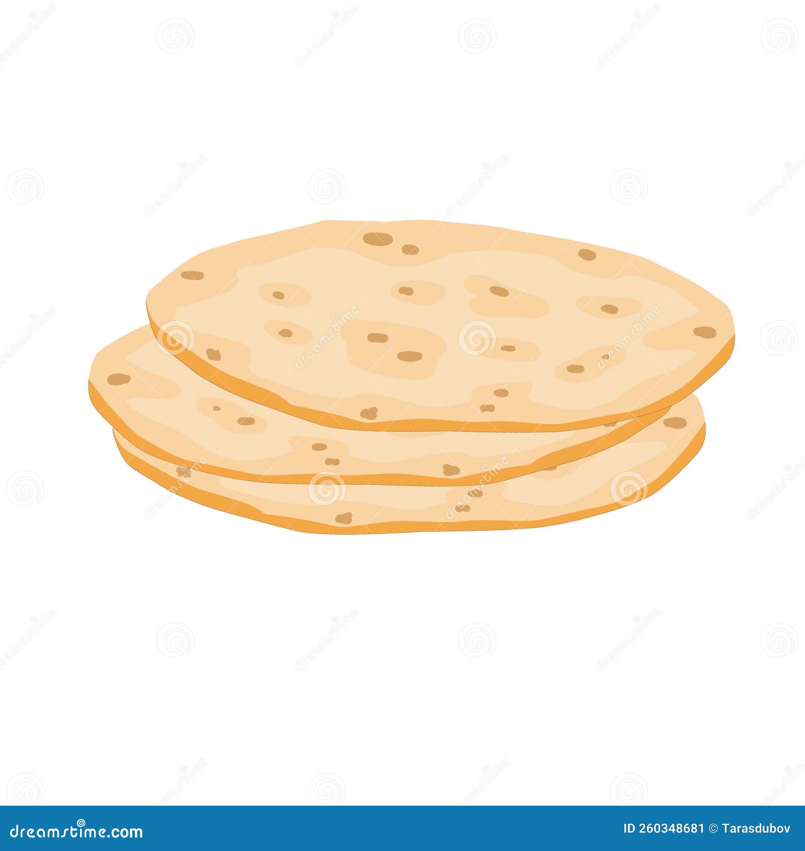 Pile Pita Bread Icon, Cartoon Style Vector Illustration | CartoonDealer ...