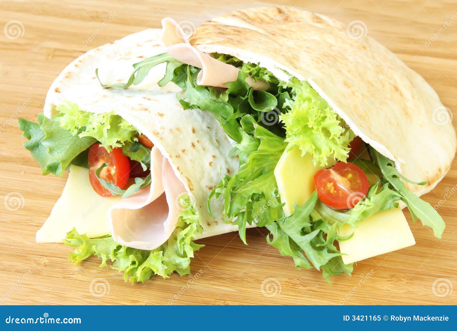 Pita Pockets stock image. Image of salad, flat, bread - 3421165