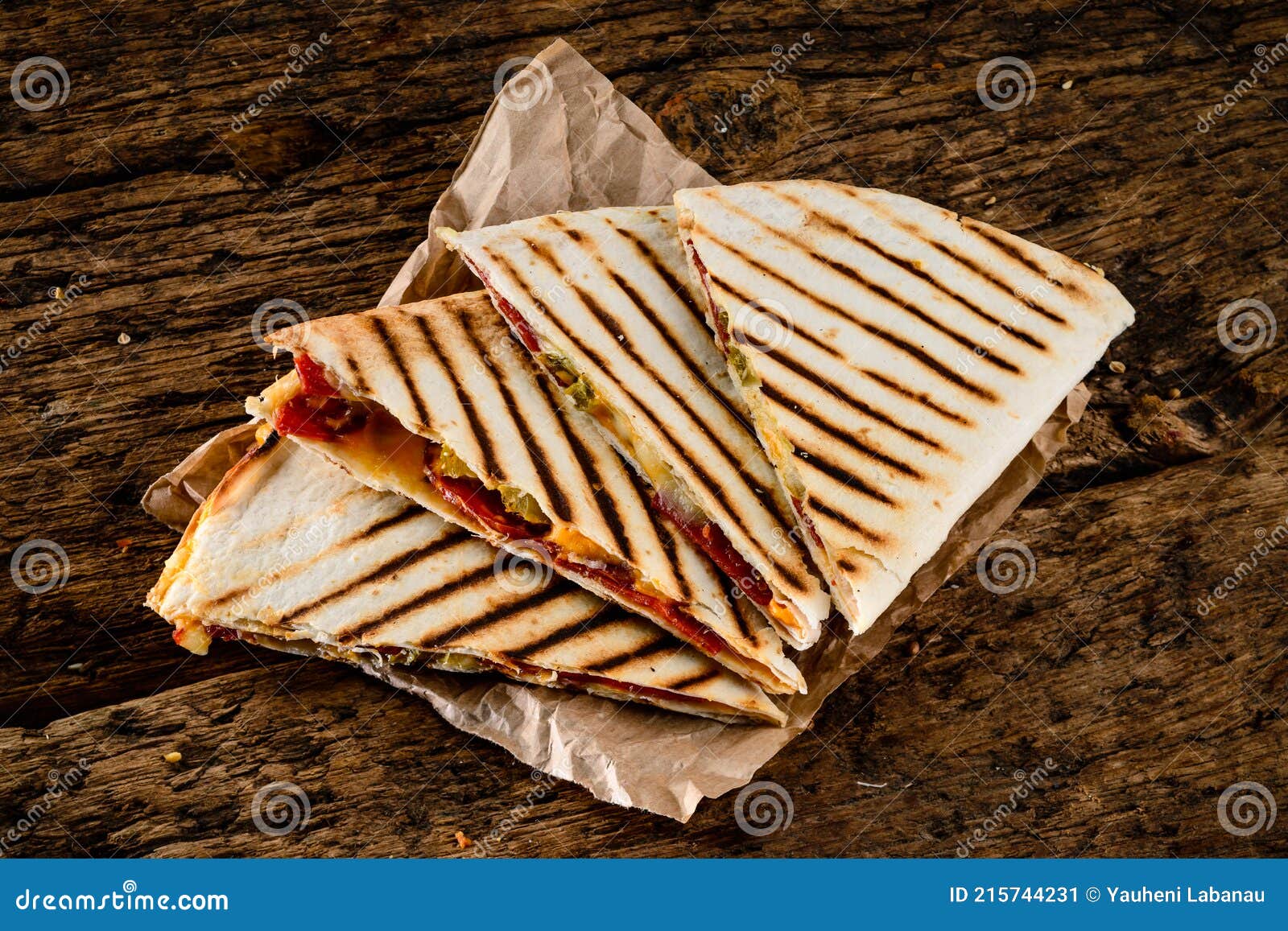 Pita Stuffed with Vegetable and Meat Mixture. the Dish Includes ...