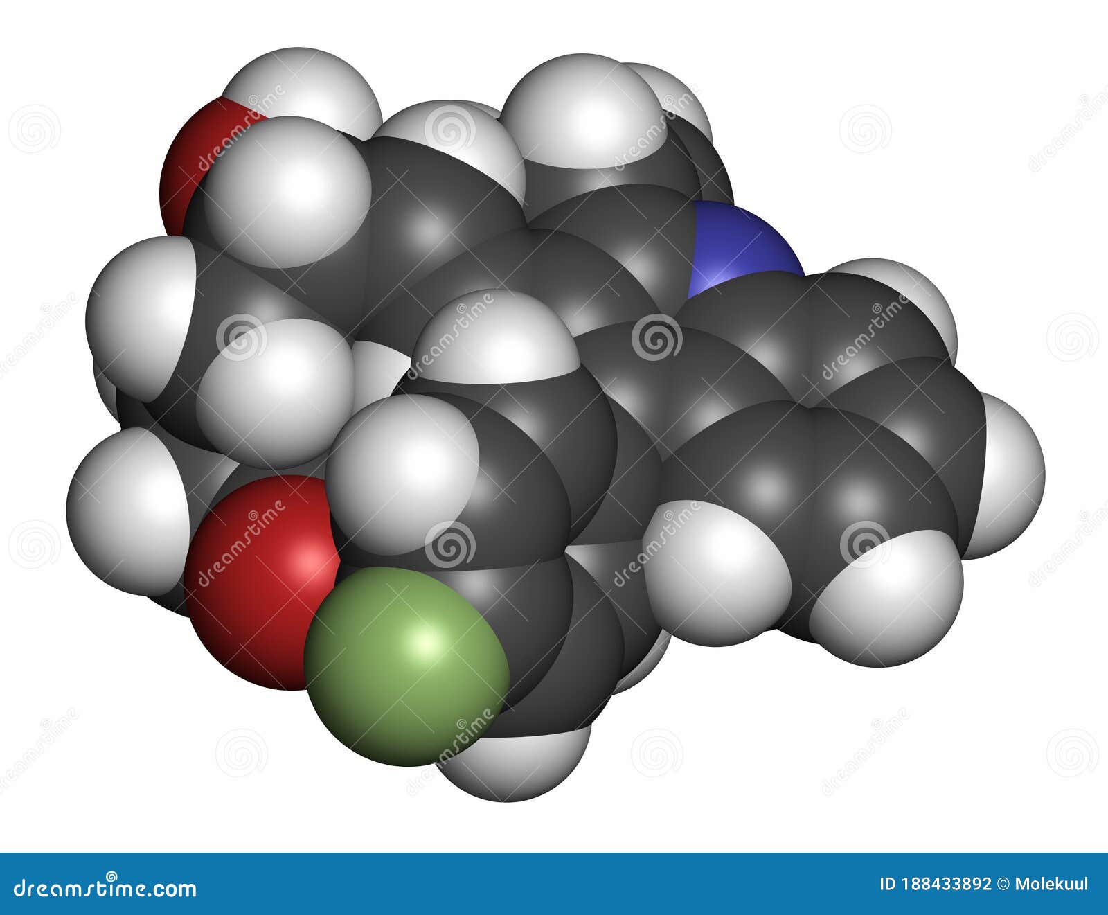 Pitavastatin Hypercholesterolemia Drug Molecule. Atoms are Represented ...