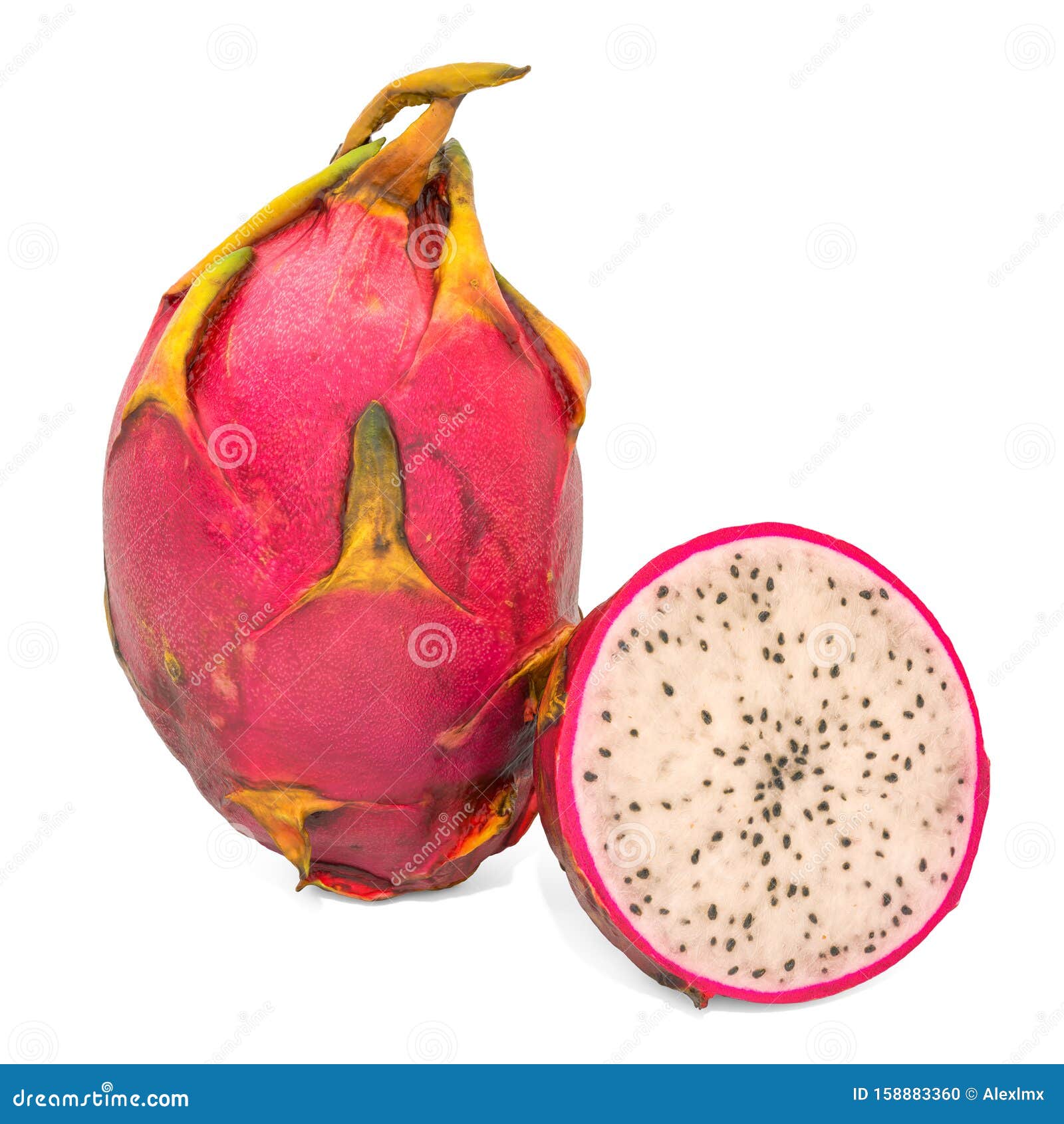 Pitaya or Dragon Fruit and Its Cross-section 3d Rendering with ... Pitaya or Dragon Fruit and Its Cross-section 3d Rendering with ...