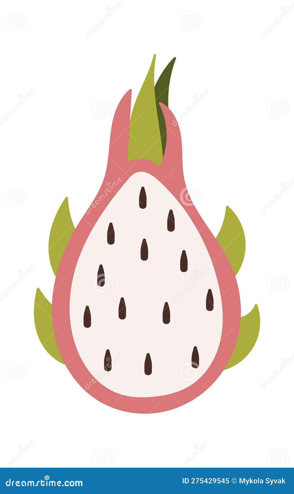 Pitaya Dragon Fruit stock vector. Illustration of tasty - 275429545