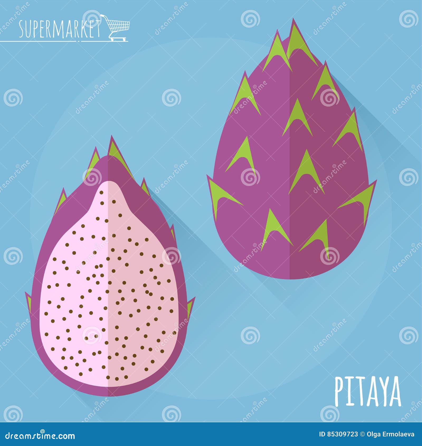 Pitaya vector icon. stock vector. Illustration of cactus - 85309723