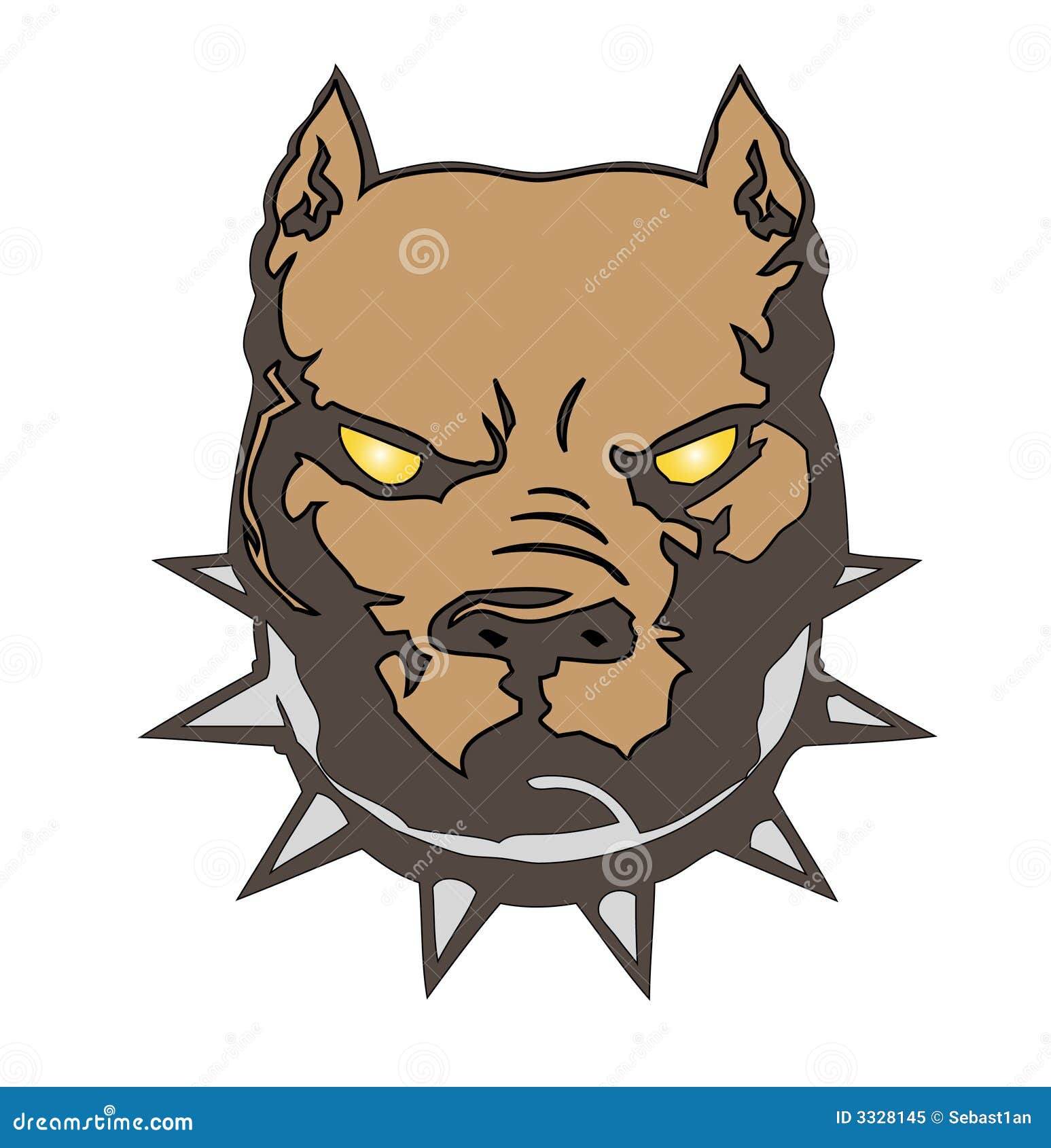 Pitbull ilustração do vetor. Ilustração de imagem, amigo - 3328145