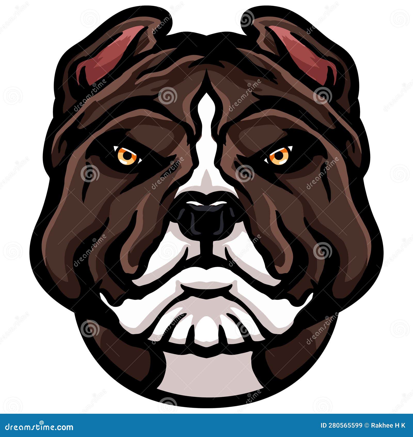 Pitbull Face Illustration. Wild. Face. Vector Stock Vector ...